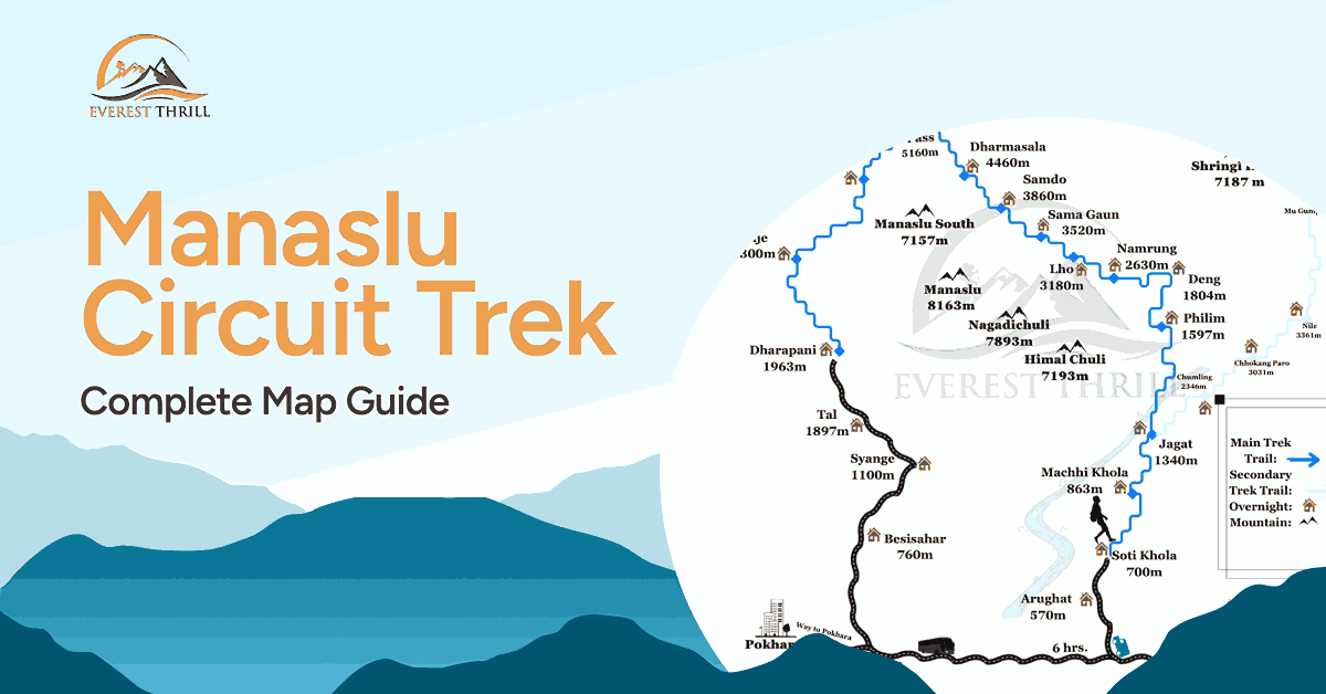 Manaslu Circuit Trek Map (Complete 2026 Guide)